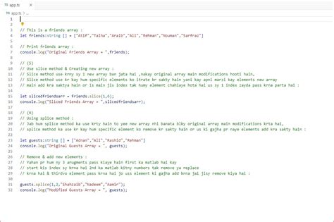 Practicearraymethods Slice Splice Myallrespectedteachers Hamza Shakoor