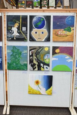 美術授業課題展示 山梨県立青洲高等学校