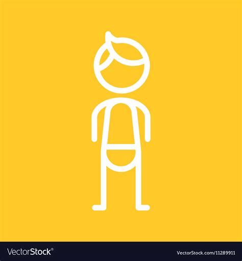 Boy Standing Royalty Free Vector Image Vectorstock