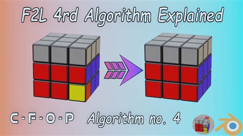 f2l fourth algorithm explained how to solve rubik s cube with cfop method part 4 youtube