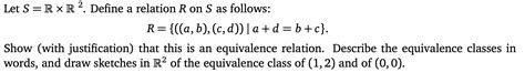 Solved Let S RR2 Define A Relation R On S As Follows Chegg Com