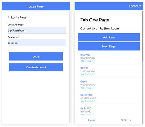 React Project Using Ionic V4 Components Firebase Authentication
