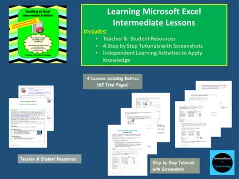Microsoft Excel Intermediate Tutorial Activities Made By Teachers