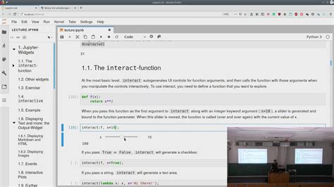 Scientific Programming In Python 2019 Lecture 13 Interactive Visualization Youtube