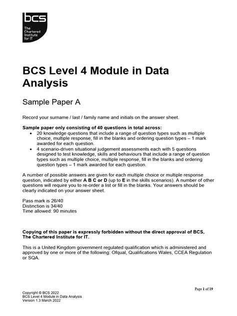 Bcs Level 4 Module In Dat Pdf Databases Data Model