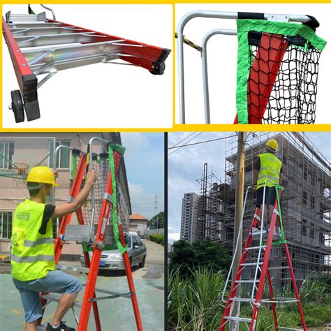 5 Step Frp Fiberglass Platform Ladder With Handrail Insulated Platform Ladder And Electrician