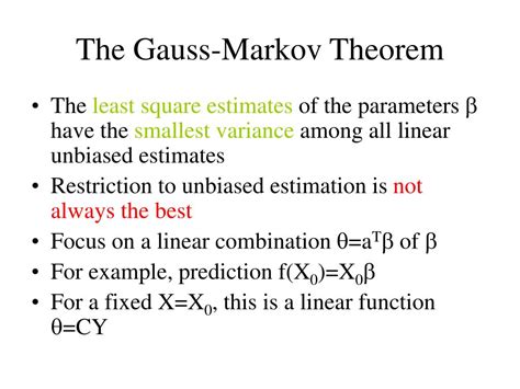 What Is Gauss Markov Theorem For Multiple Regression At Hae Wilson Blog