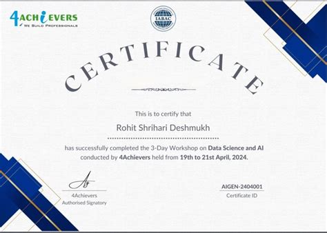 Rohit Deshmukh On Linkedin Attended 3 Day Workshop On Data Science And Ai
