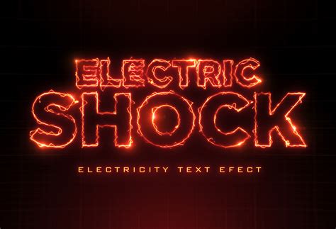 Electric Text Effect Behance