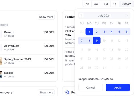 Custom Date Picker For Dashboard