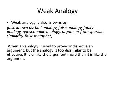Faulty Analogy Fallacy
