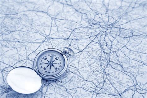 Compass And Map Stock Image Image Of Compass Europe 27236003