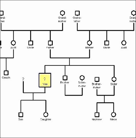 10 Easy To Use Genogram Template Sampletemplatess Sampletemplatess