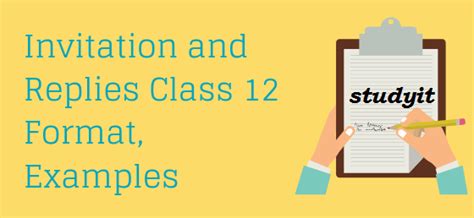Cbse Invitation And Replies Topics Class 12 Format Examples