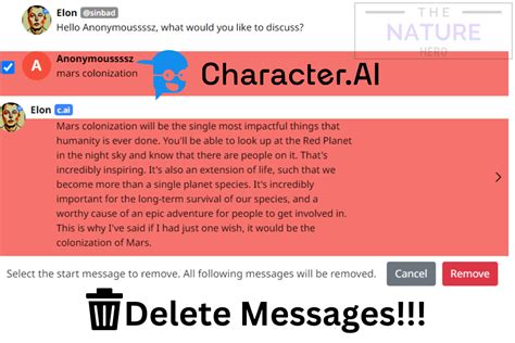Failed To Delete Messages In Character Ai 5 Easy Fixes The Nature Hero