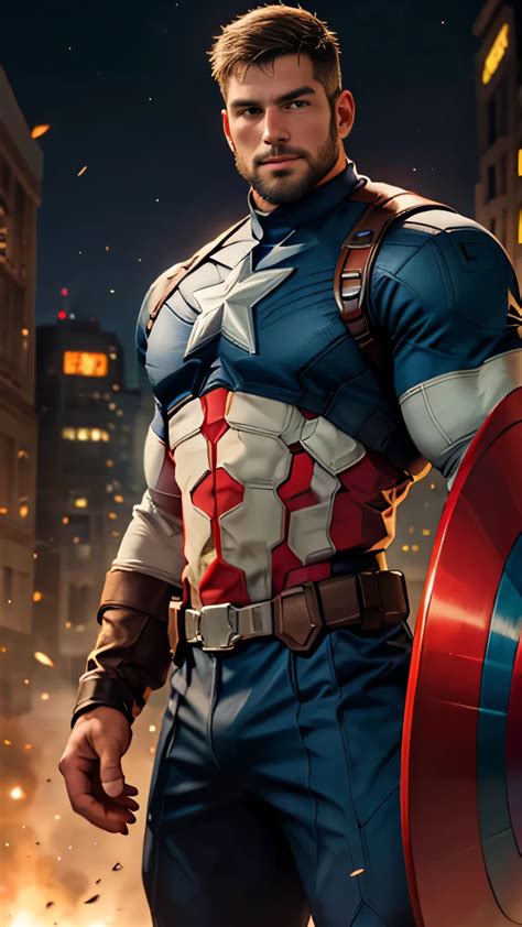 Captain America In The Avengers Movie Seaart Ai
