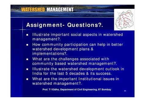 community participation watershed management lecture slides docsity