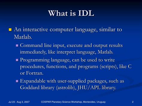Ppt Idl Basics Powerpoint Presentation Free Download Id387224
