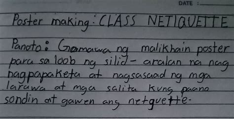 Poster Making Class Netiquette Panoto Studyx