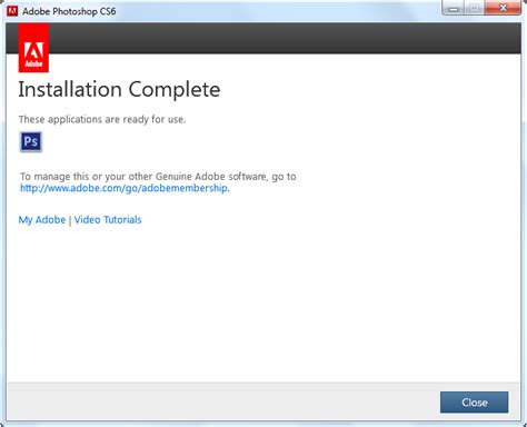 การติดตั้ง Adobe Photoshop Cs6