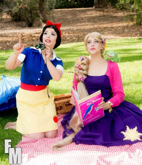 Amber Arden As Snow White And Joanna Lynn As Rapunzel Feat Pascal Cosplay By Amberarden