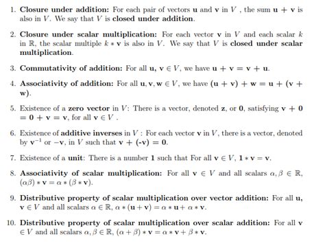 Solved Using The Vector Space Defintions Above Explain Why Chegg Com