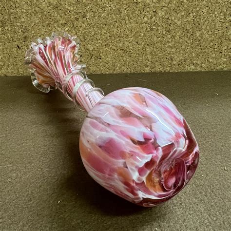 A Victorian Splatter Glass Vase South Perth Antiques And Collectables