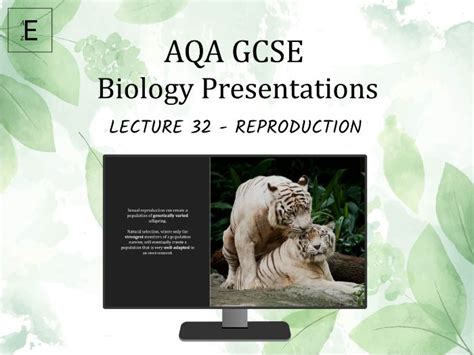 Aqa Gcse Biology Lecture 32 Reproduction Teaching Resources