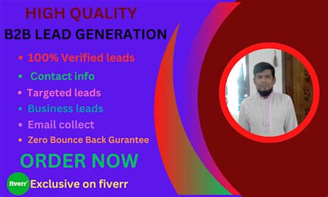 Do Adept Qualified B2b Leads Generation For Any Client By Mduddin417