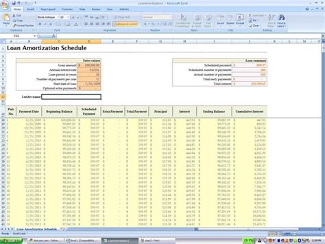 Amortization Spreadsheet Excel Free Excelxo Com