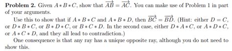 Solved Problem 2 Given ABC Show That AB AC You Can Make Chegg Com