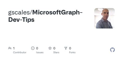 Github Gscalesmicrosoftgraph Dev Tips