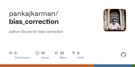 GitHub Pankajkarman Bias Correction Python Library For Bias Correction