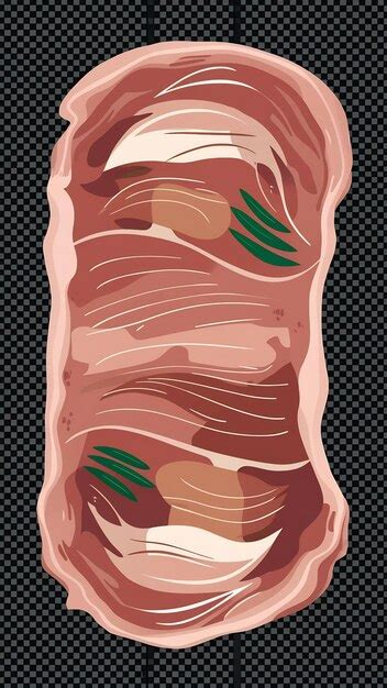Pork Top View Full Length On Transparency Background Png Premium Ai