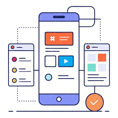Clean And Detailed Mobile Wireframe Layouts On White Background For App Design Premium Ai