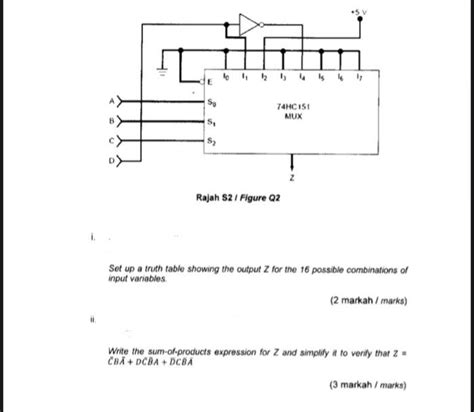 Solved The Circuit Of Figure Q2 Shows How An Eight Input Mux