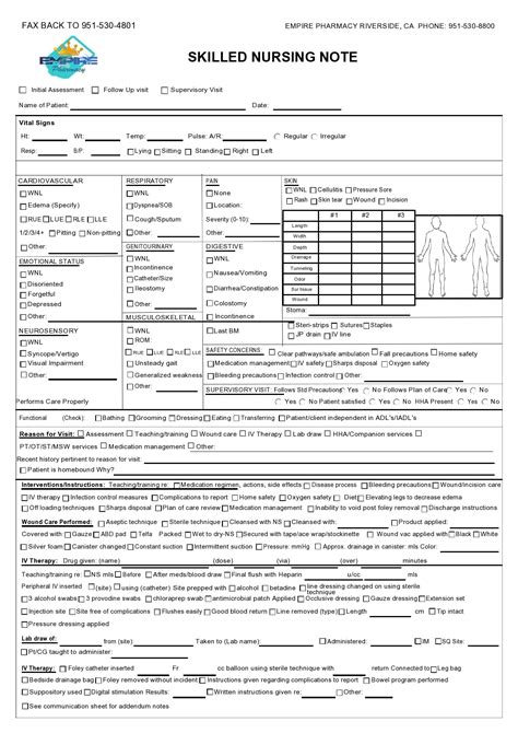 30 Useful Nursing Note Samples Templates Templatearchive