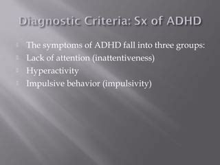 Attention Deficit Hyperactivity Disorder Adhd Ppt
