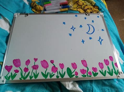 Flowers In The Nighttime Whiteboard Drawing ในปี 2024