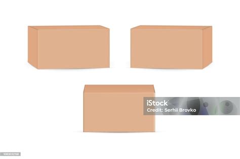 골 판지 포장 상자 이랑 흰색 배경에 고립입니다 벡터 일러스트입니다 입체 이미지에 대한 스톡 벡터 아트 및 기타 이미지 입체 이미지 카드보드 판지상자 Istock