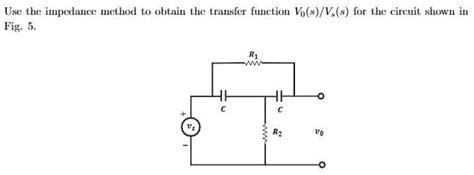 Solved Use The Impedance Method To Obtain The Transfer Function Vos