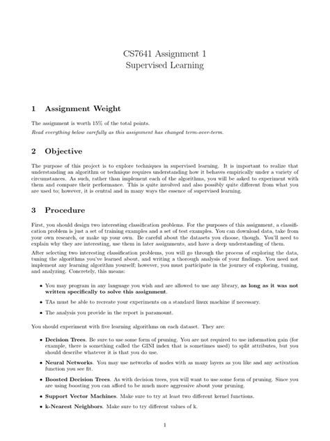 7641 Assignment 1 Pdf Machine Learning Algorithms