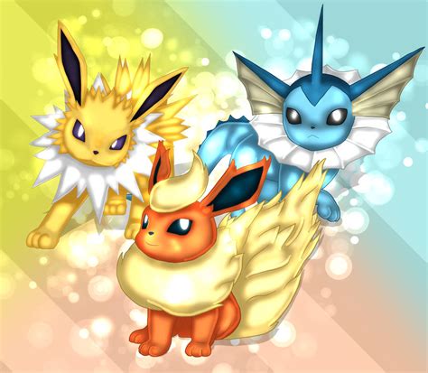 Jolteon Flareon And Vaporeon By Frenchyunicorn On Deviantart