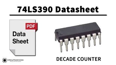 74LS390 Dual 4 Bit Decade Counter Binary Counter IC Datasheet