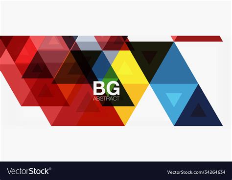 Mosaic Triangle Pattern Abstract Background Vector Image