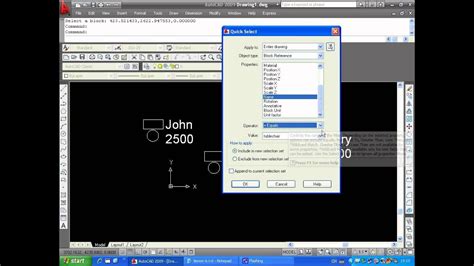 Autocad Qselect Command Youtube