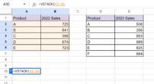 How To Use VSTACK Function In Google Sheets Sheetaki