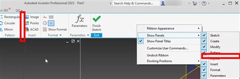 Constrain Panel Is Not Shown In Part Sketch Environment In Inventor