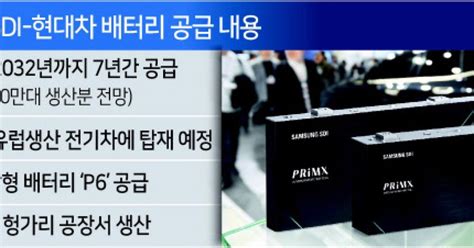 삼성 현대차 첫 배터리 공급계약