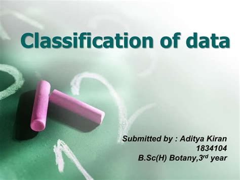 Classification Of Data Pptpptx